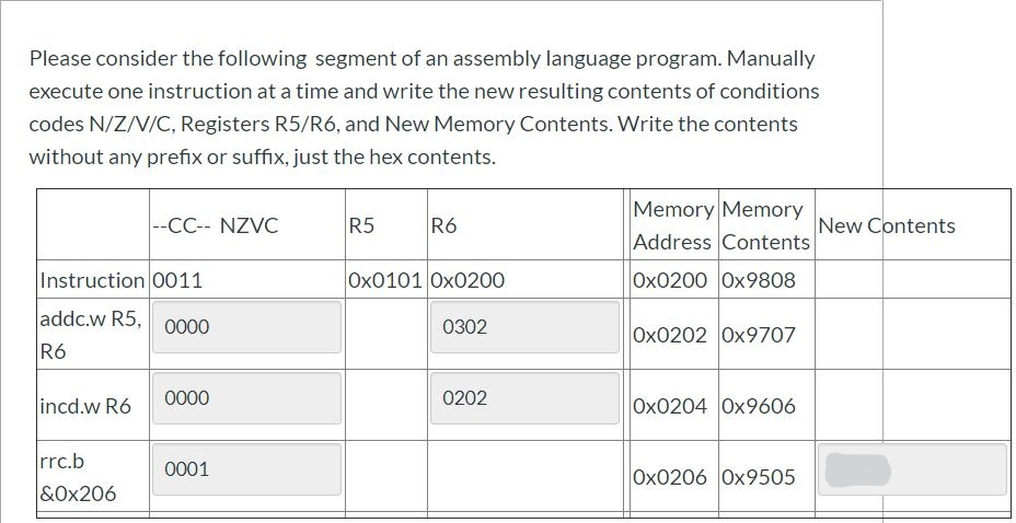 CDA 3331C- Intro to Microprocessors, My last blank | Chegg.com