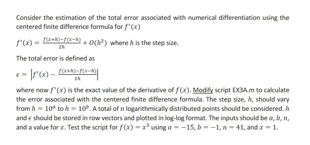 Solved Consider the estimation of the total error associated | Chegg.com