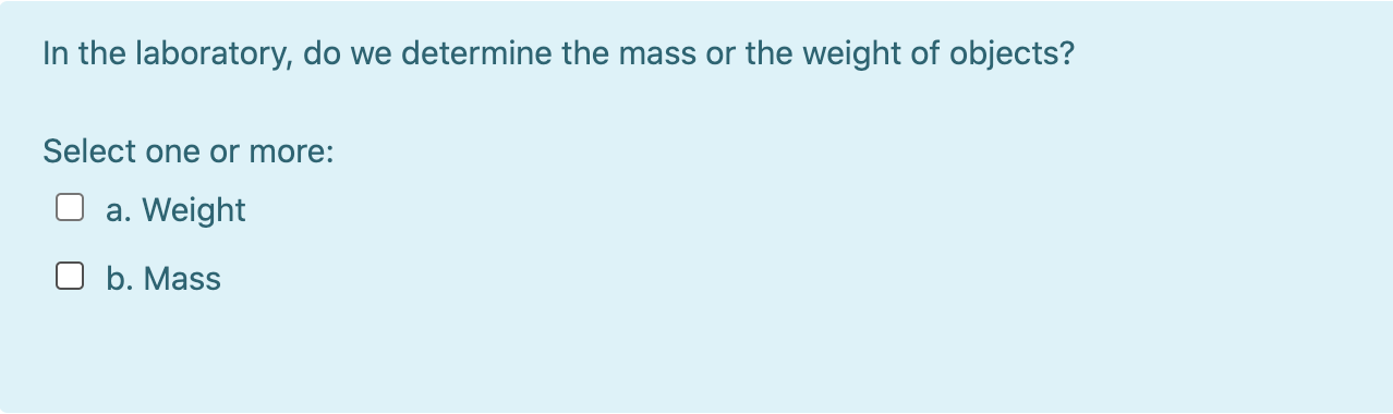 Solved In the laboratory, do we determine the mass or the | Chegg.com