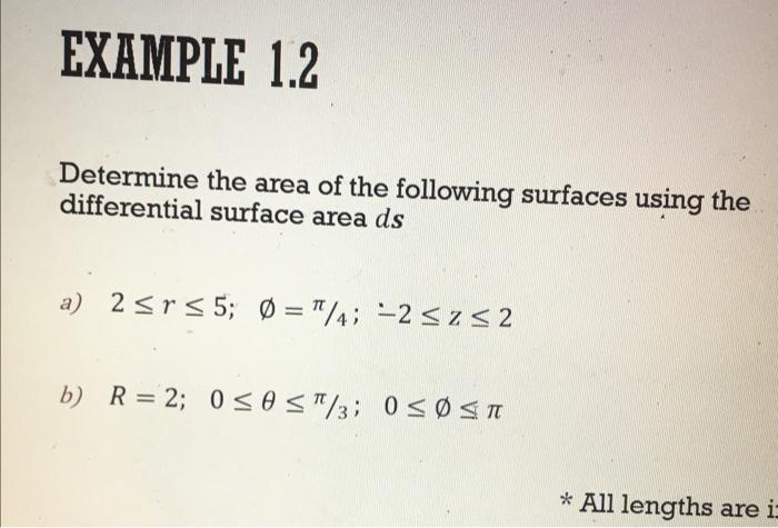 Solved Determine the area of the following surfaces using | Chegg.com
