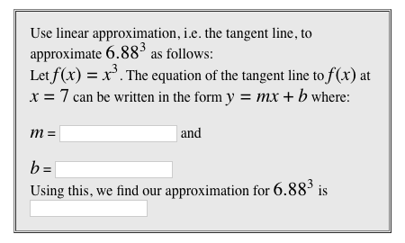 Solved Use linear approximation, i.e. the tangent line, to | Chegg.com