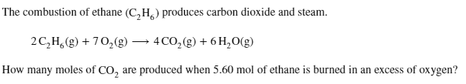 Solved 2 ) The combustion of ethane (C2H6)(C2H6) produces | Chegg.com