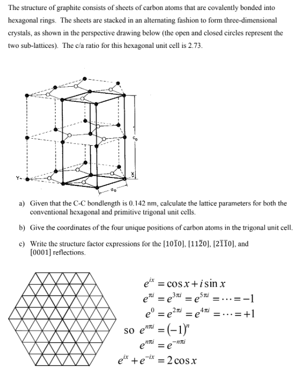 The structure of graphite consists of sheets of | Chegg.com