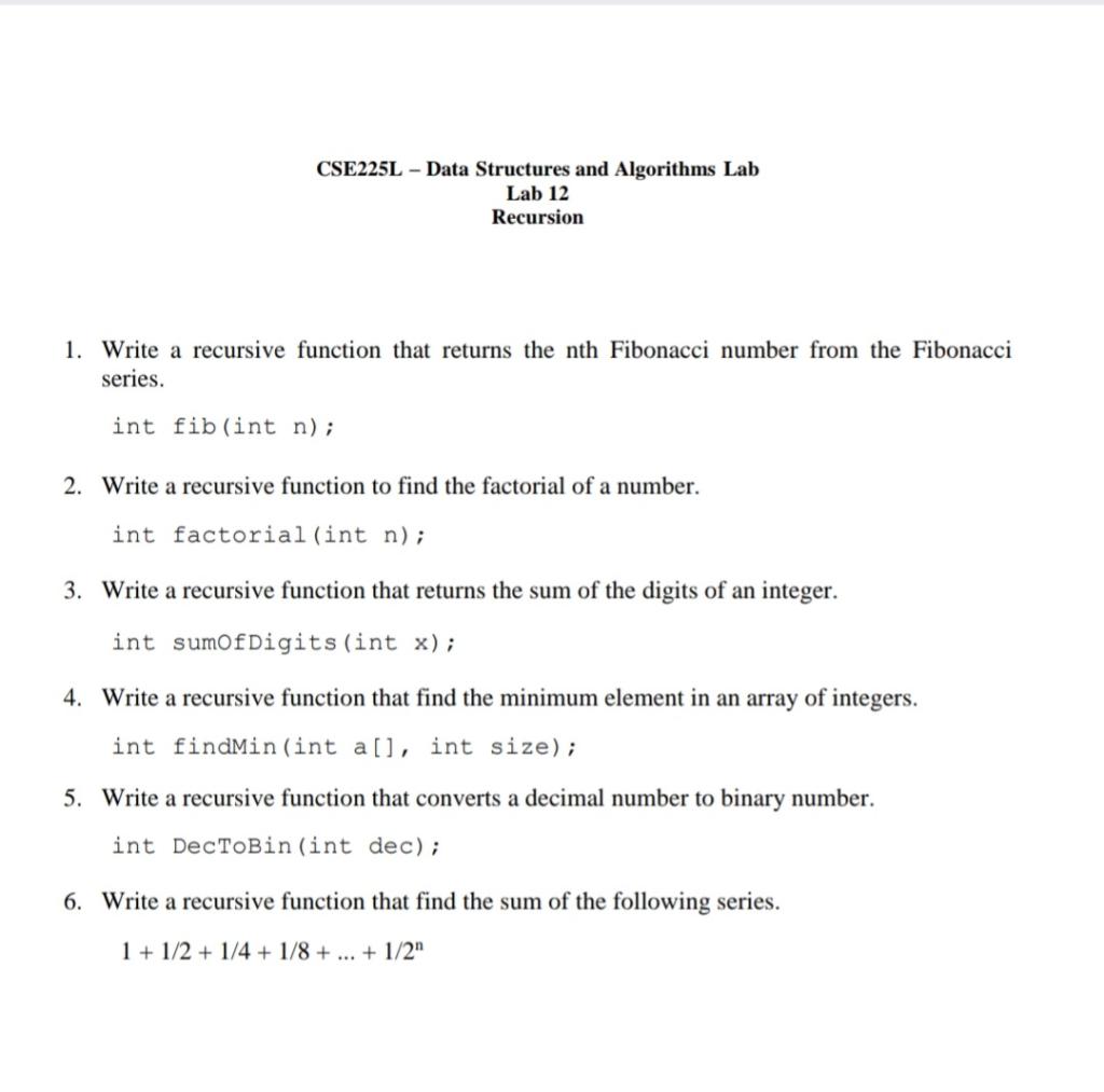 Solved C++ Programming 1. Write a recursive function that | Chegg.com