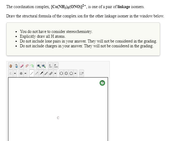 Solved The coordination complex, [CoNH3) (ONO)+ s one of a | Chegg.com