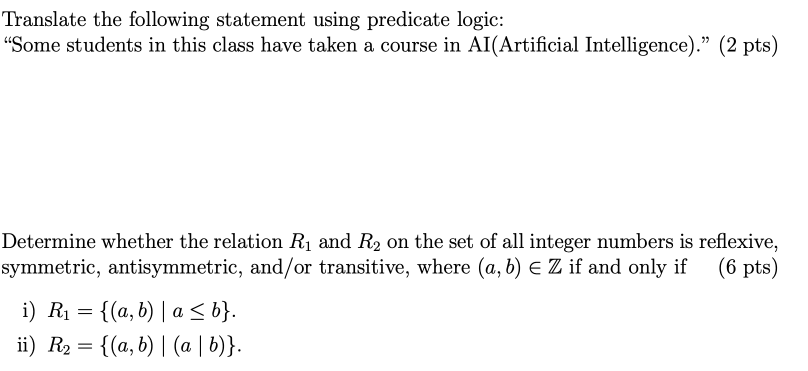 Solved Translate the following statement using predicate | Chegg.com