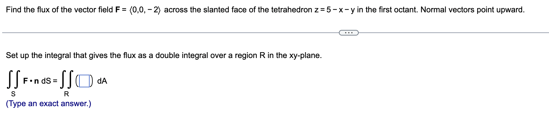 Solved Find the flux of the vector field F= 0,0,−2 across | Chegg.com