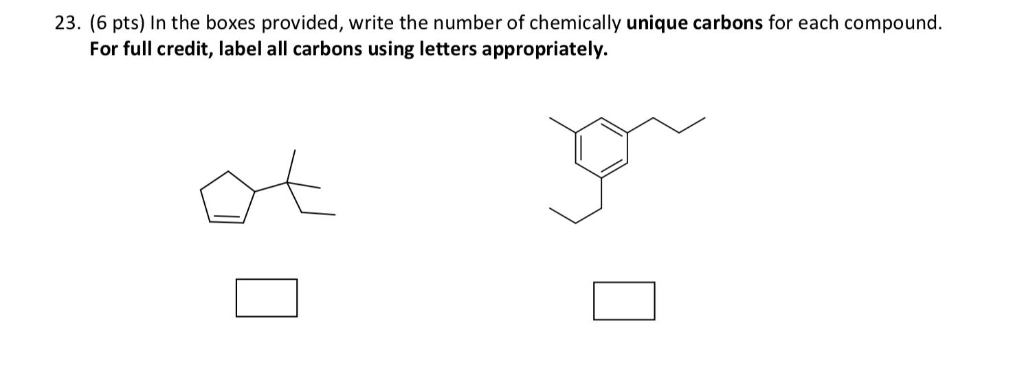 Solved 23. (6 pts) In the boxes provided, write the number | Chegg.com