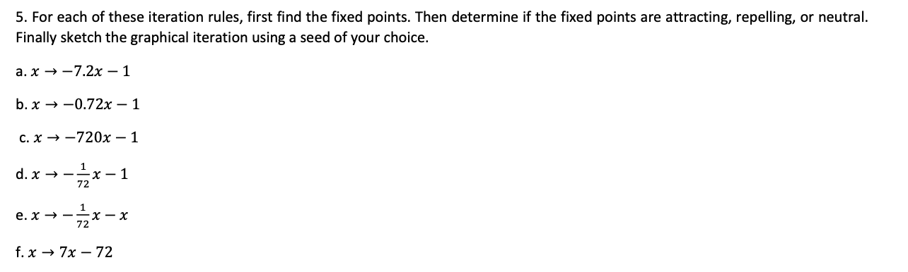 Solved Answer all parts a-f) ﻿For each of these iteration | Chegg.com
