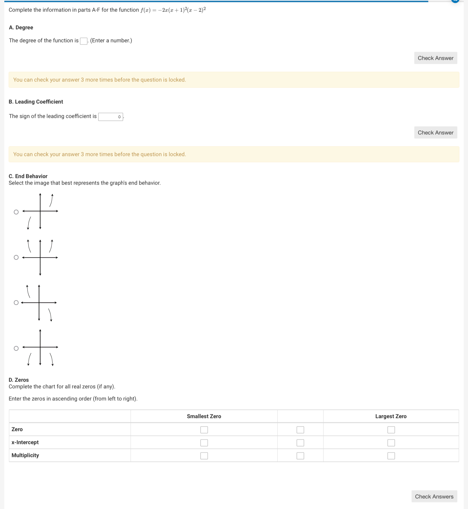 Solved Complete the information in parts A−F for the | Chegg.com