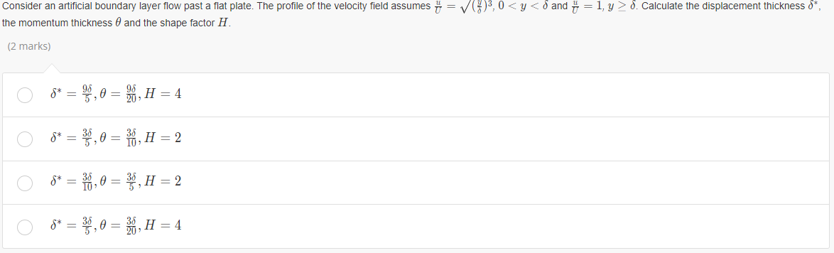 Solved Consider an artificial boundary layer flow past a | Chegg.com