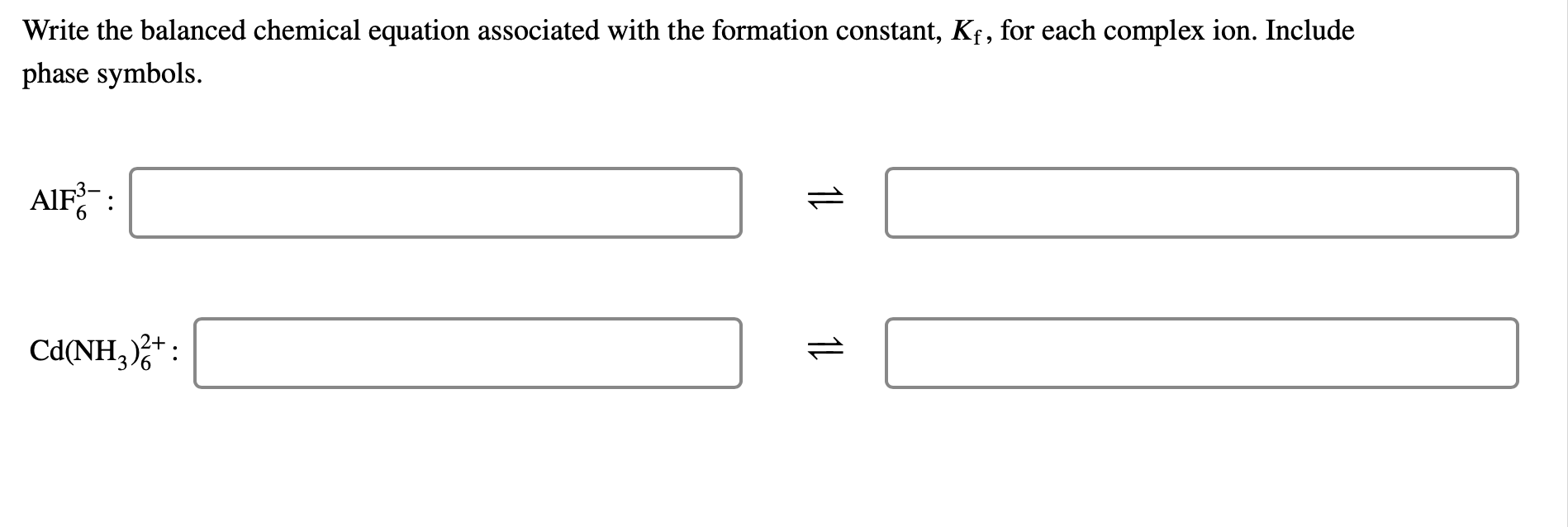 Solved Write the balanced chemical equation associated with | Chegg.com
