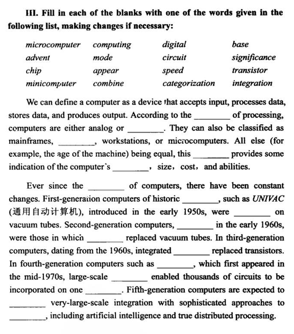 Solved 1. Fill in the blanks with the information given in | Chegg.com