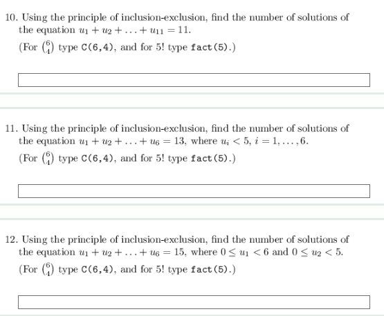 Solved 10. Using the principle of inclusion-exclusion, find | Chegg.com