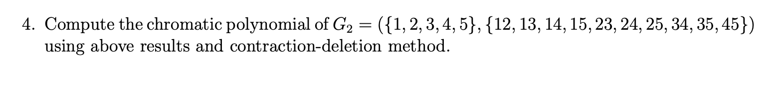 Solved 2. Compute the chromatic polynomial of the path graph | Chegg.com