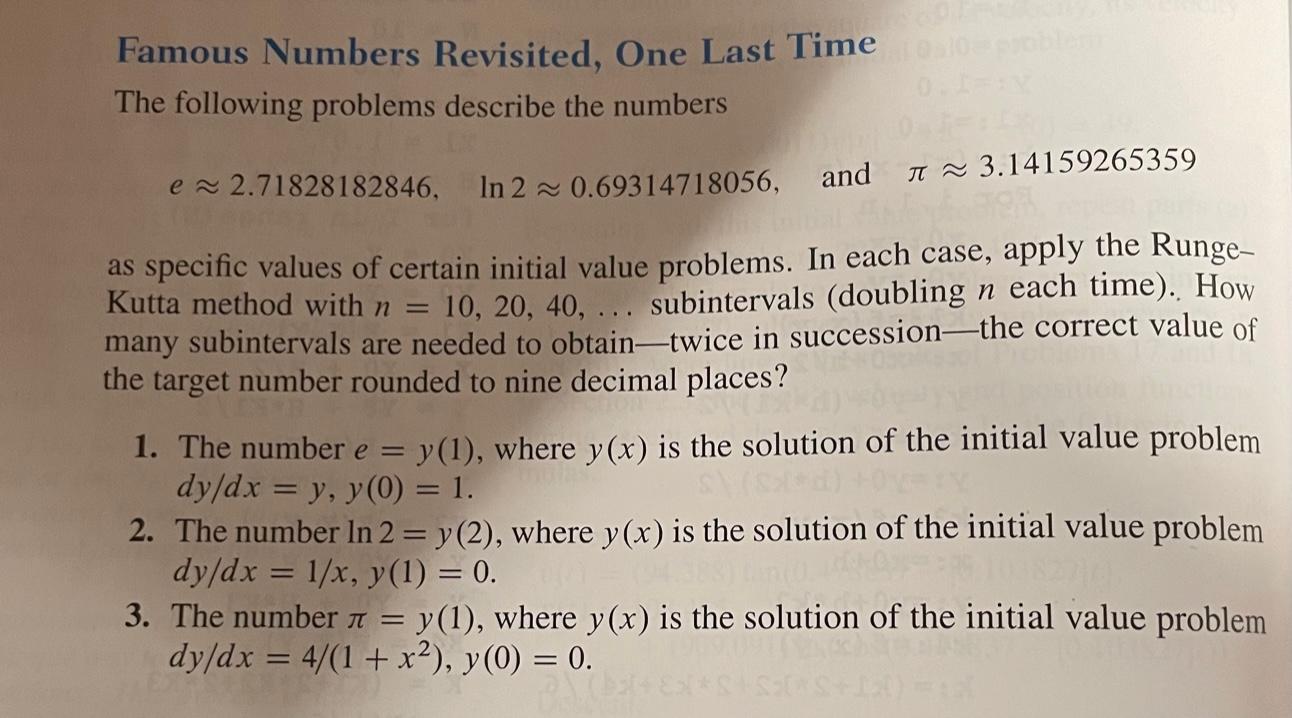 Solved I need help solving these 3 problems using the runge | Chegg.com
