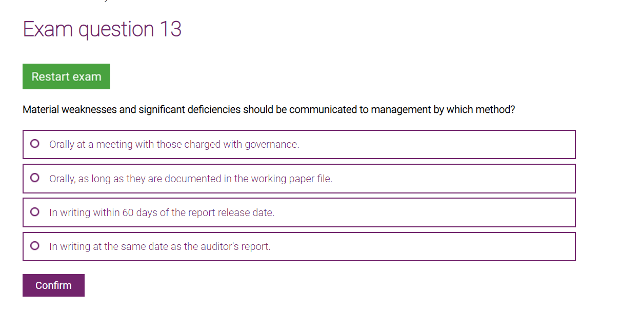 Solved Material weaknesses and significant deficiencies | Chegg.com