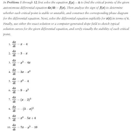 Solved Could you guys solve problems 7 and 10? Please give | Chegg.com