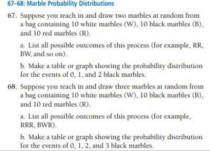 Solved 67-68: Marble Probability Distributions 67. Suppose | Chegg.com