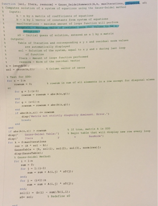Solved Scientific Computing- Matlab This is my | Chegg.com