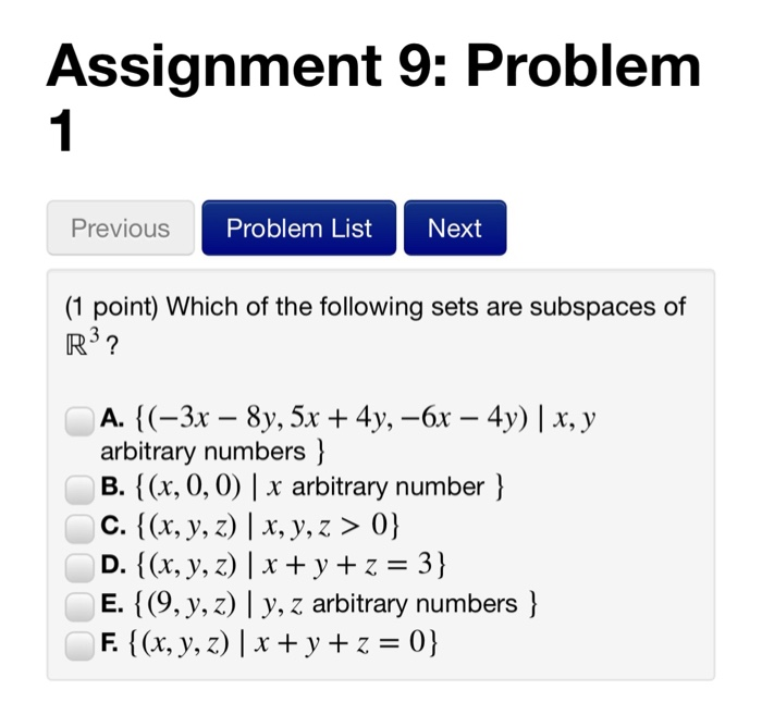Solved Assignment 9 Problem Previous Problem List Next 1 8634