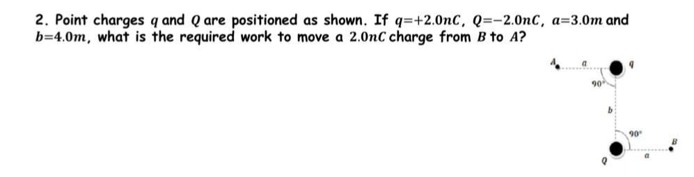 Solved Point charges q ﻿and Q ﻿are positioned as ﻿shown. | Chegg.com