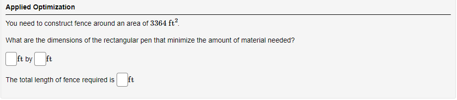 Solved Applied Optimization You need to construct fence | Chegg.com
