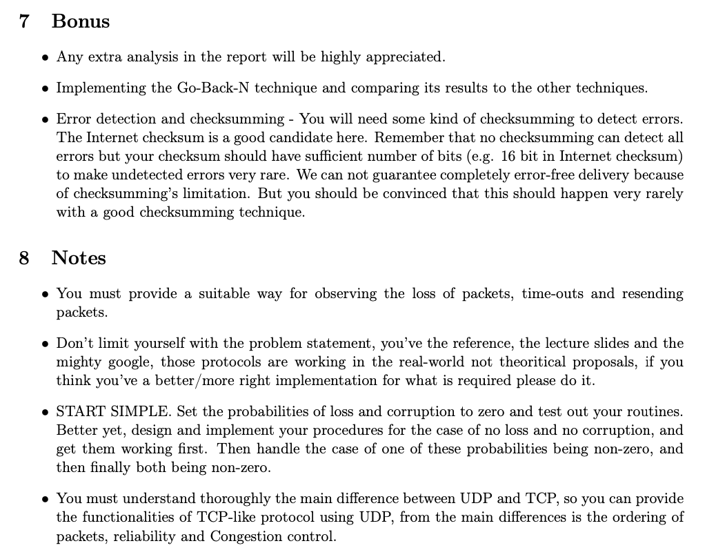 Programming Assignment 2 Implementing a Reliable Data | Chegg.com