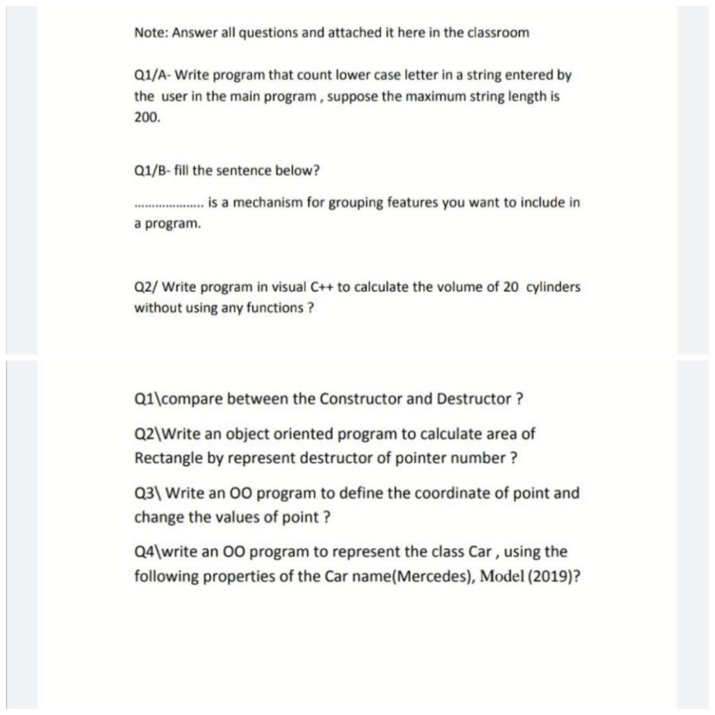 Solved Note: Answer all questions and attached it here in | Chegg.com