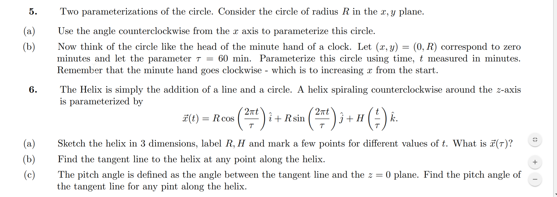 Solved Two parameterizations of the circle. Consider the | Chegg.com