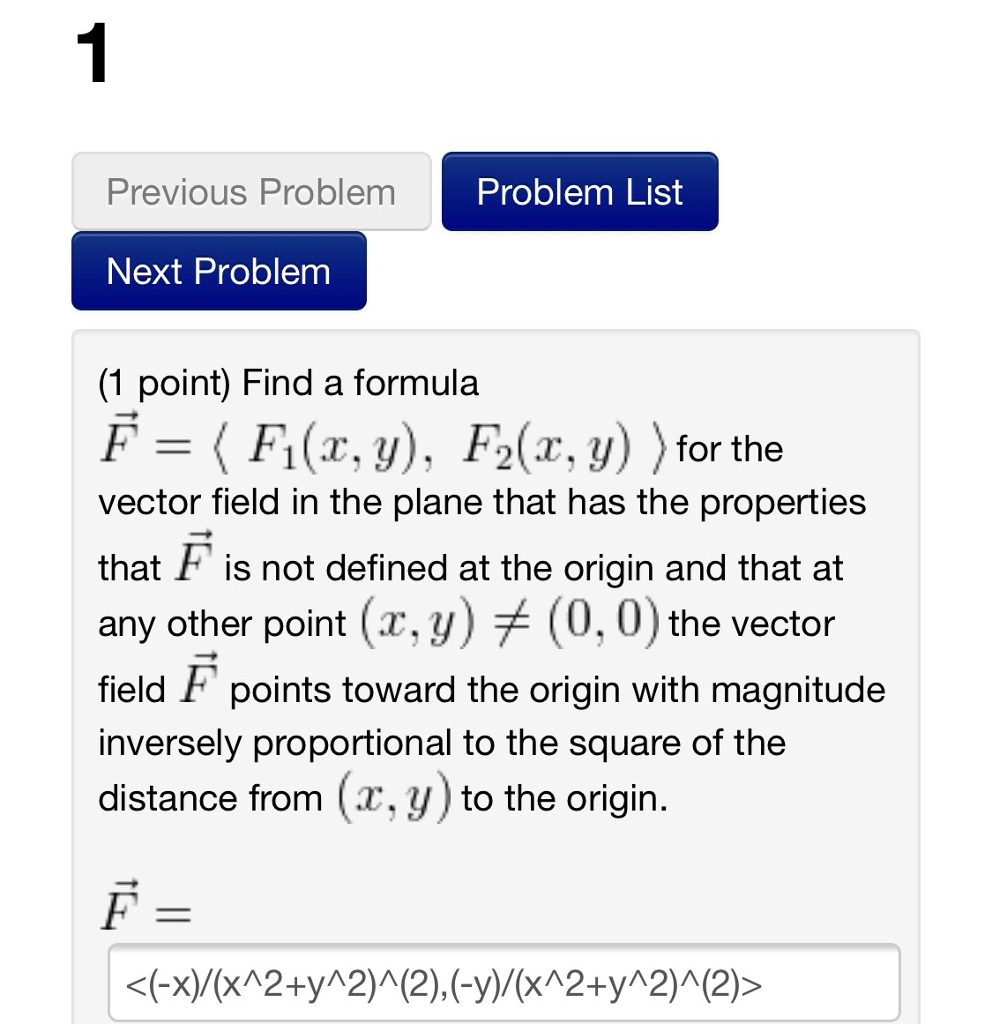 Solved Previous Problem Problem List Next Problem (1 point) | Chegg.com