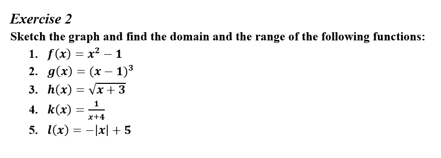 Solved Sketch the graph and find the domain and the range of | Chegg.com