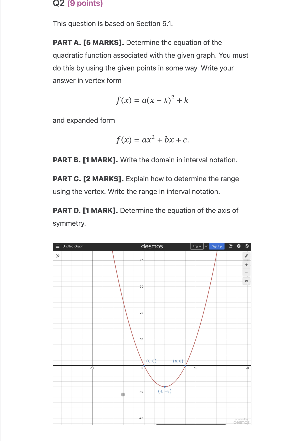 Solved PART A. [5 MARKS]. Determine the equation of the | Chegg.com