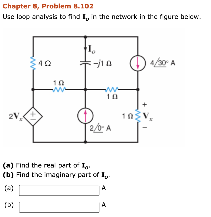 Solved Chapter 8, Problem 8.102 Use loop analysis to find I, | Chegg.com