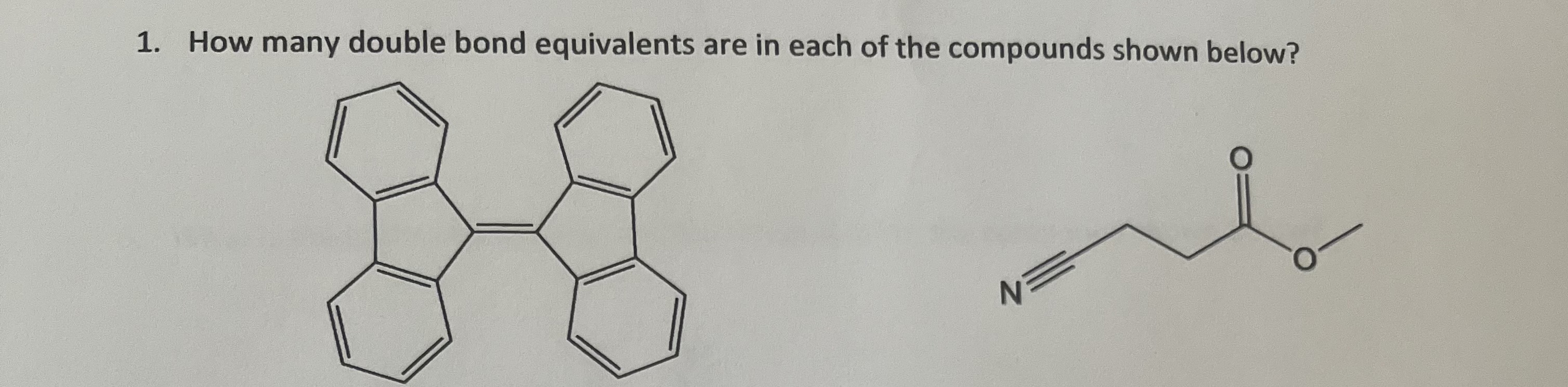 Solved help please How many double bond equivalents are in | Chegg.com