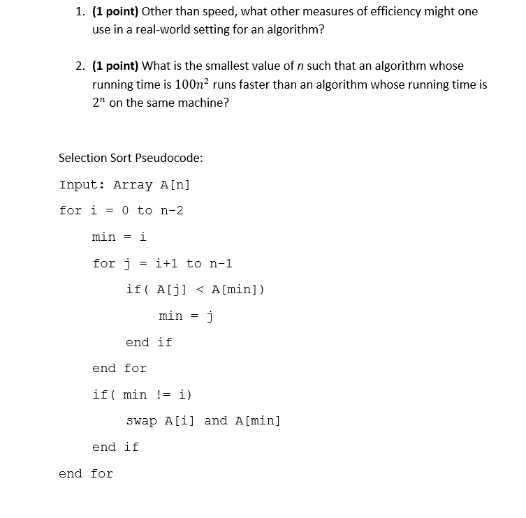 Solved 1. (1 point) Other than speed, what other measures of | Chegg.com