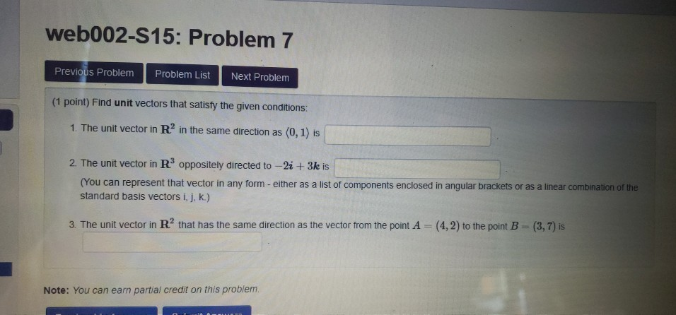 Solved web002-S15: Problem 7 Previous Problem Problem List | Chegg.com