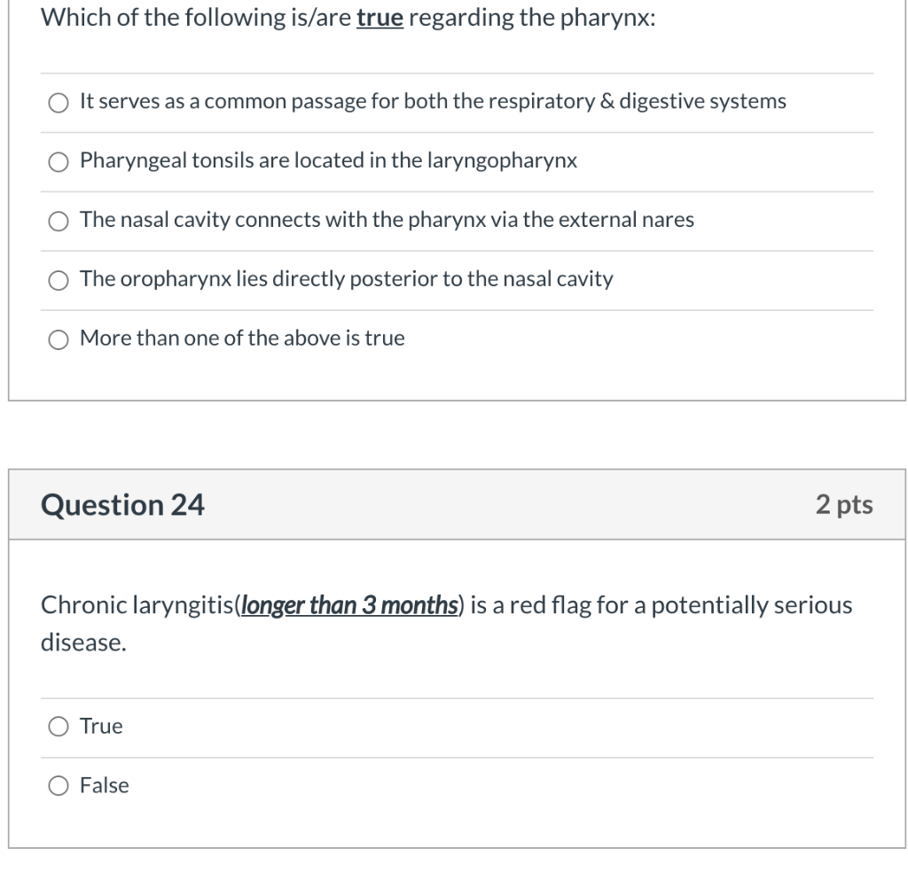 Solved Which of the following is/are true regarding the | Chegg.com