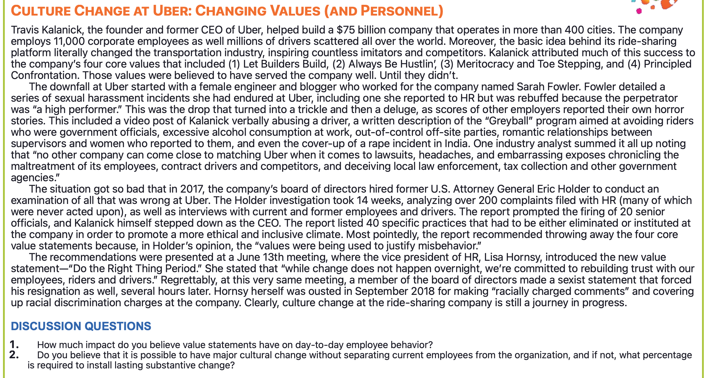 Solved Select one of the Integrity in Action discussions to | Chegg.com