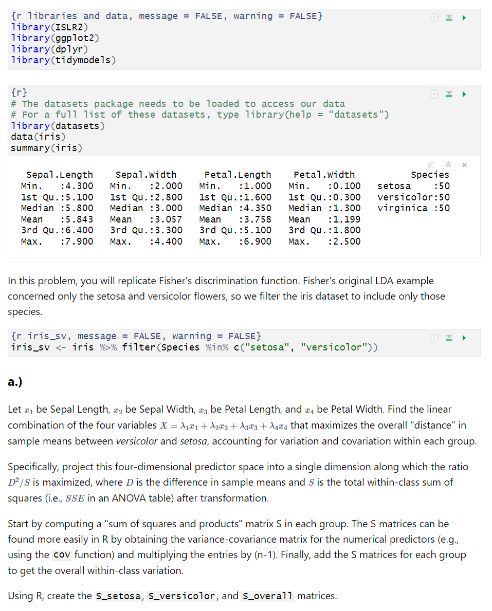 Solved \{r 1ibraries and data, message = FALSE, warning = | Chegg.com
