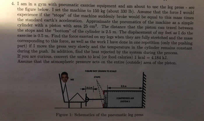 Solved I am in a gym with pneumatic exercise equipment and | Chegg.com