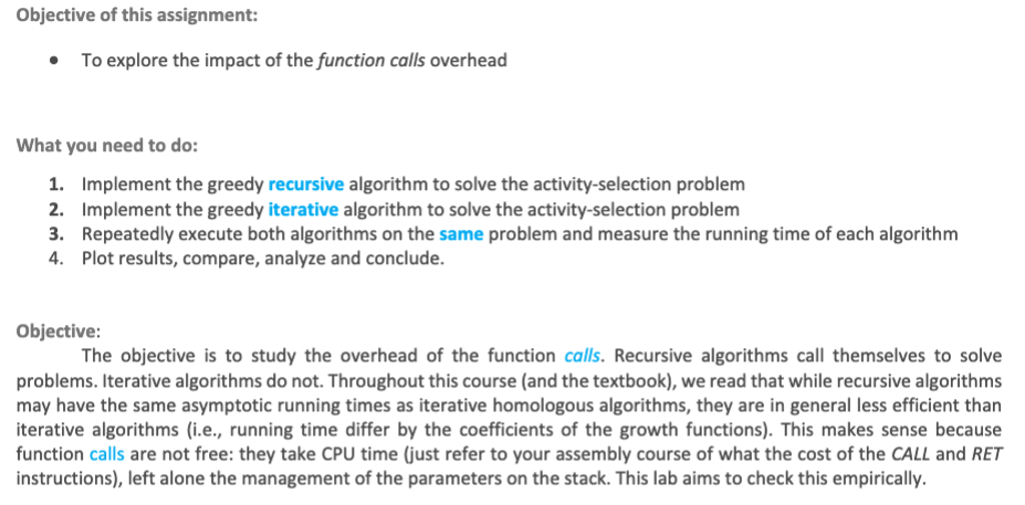 Solved Objective of this assignment: • To explore the impact | Chegg.com