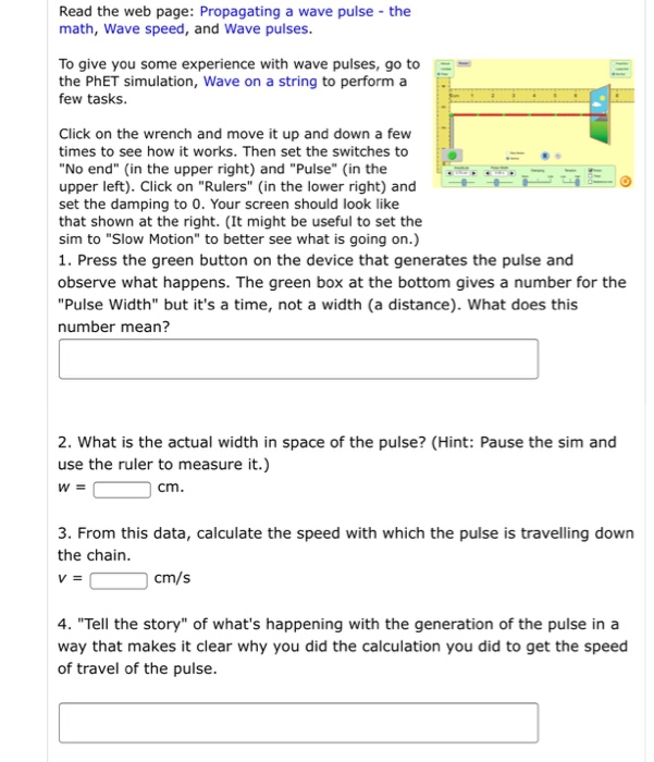 Solved Read the web page: Propagating a wave pulse the math, | Chegg.com