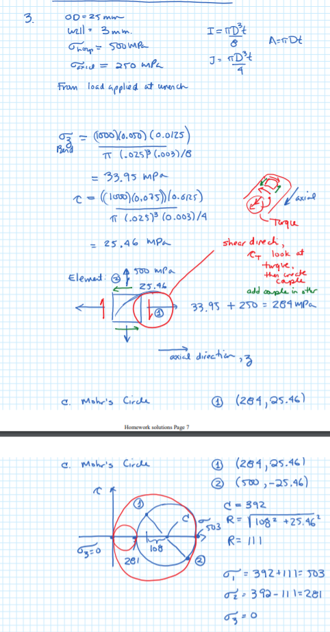 Solved 2. Return to HW2, Q3 The pipe is made from a brittle | Chegg.com