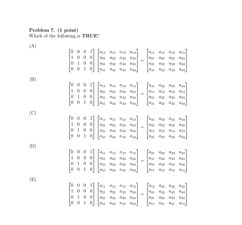 Solved (114 021 (124 (134 au 012 013 021 122 1123 (131 (132 | Chegg.com