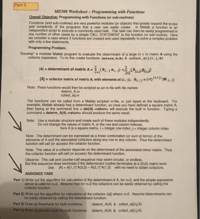 Solved Part 3 MES08 Worksheet - Programming with Functions | Chegg.com