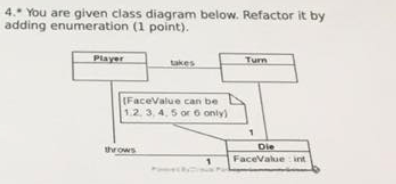 Solved 4. You are given class diagram below. Refactor it by | Chegg.com