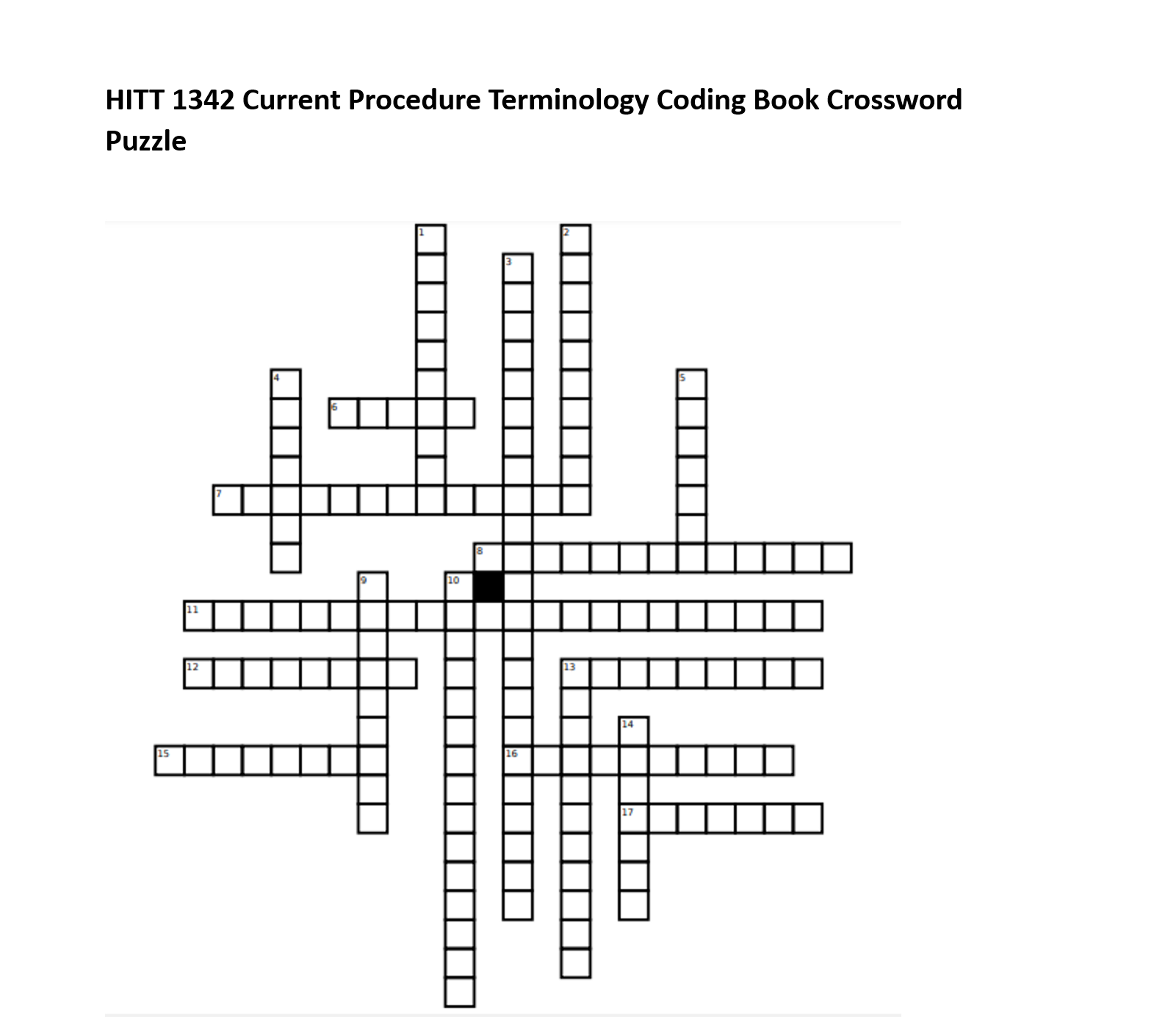 HITT 1342 ﻿Current Procedure Terminology Coding Book | Chegg.com