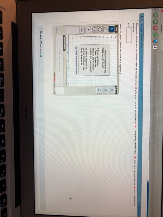 Solved Tools menu to the left. Object Properties | Chegg.com