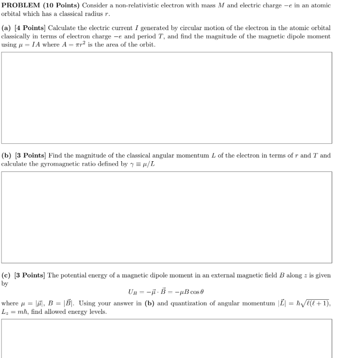 Solved PROBLEM (10 ﻿Points) ﻿Consider a non-relativistic | Chegg.com